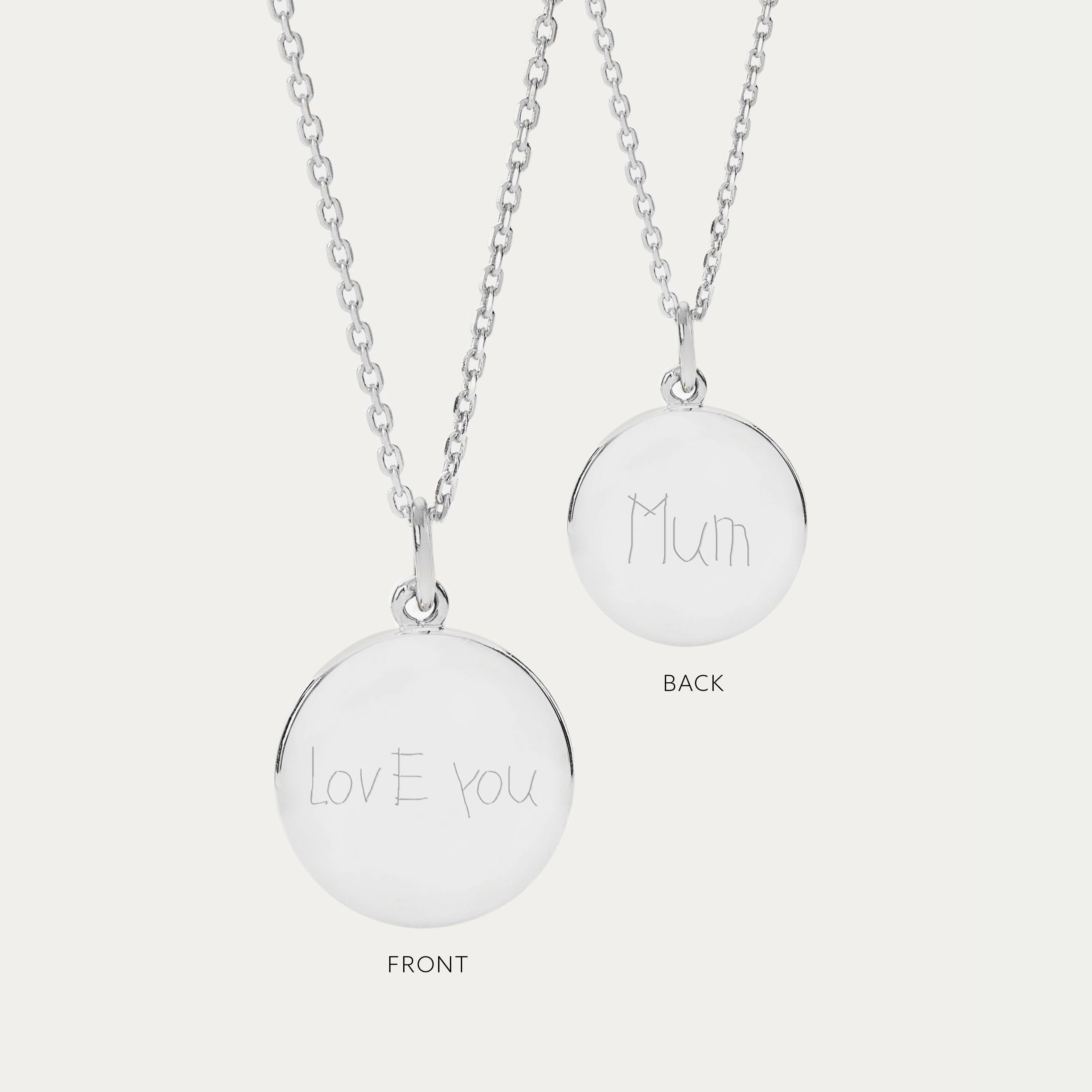 The Double Sided Handwriting Necklace Diamond Chain
